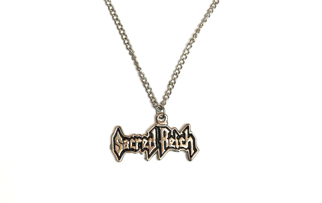 Vintage 1990s/80s Sacred Reich Name Plate Logo Pendant/necklace 1980s ...
