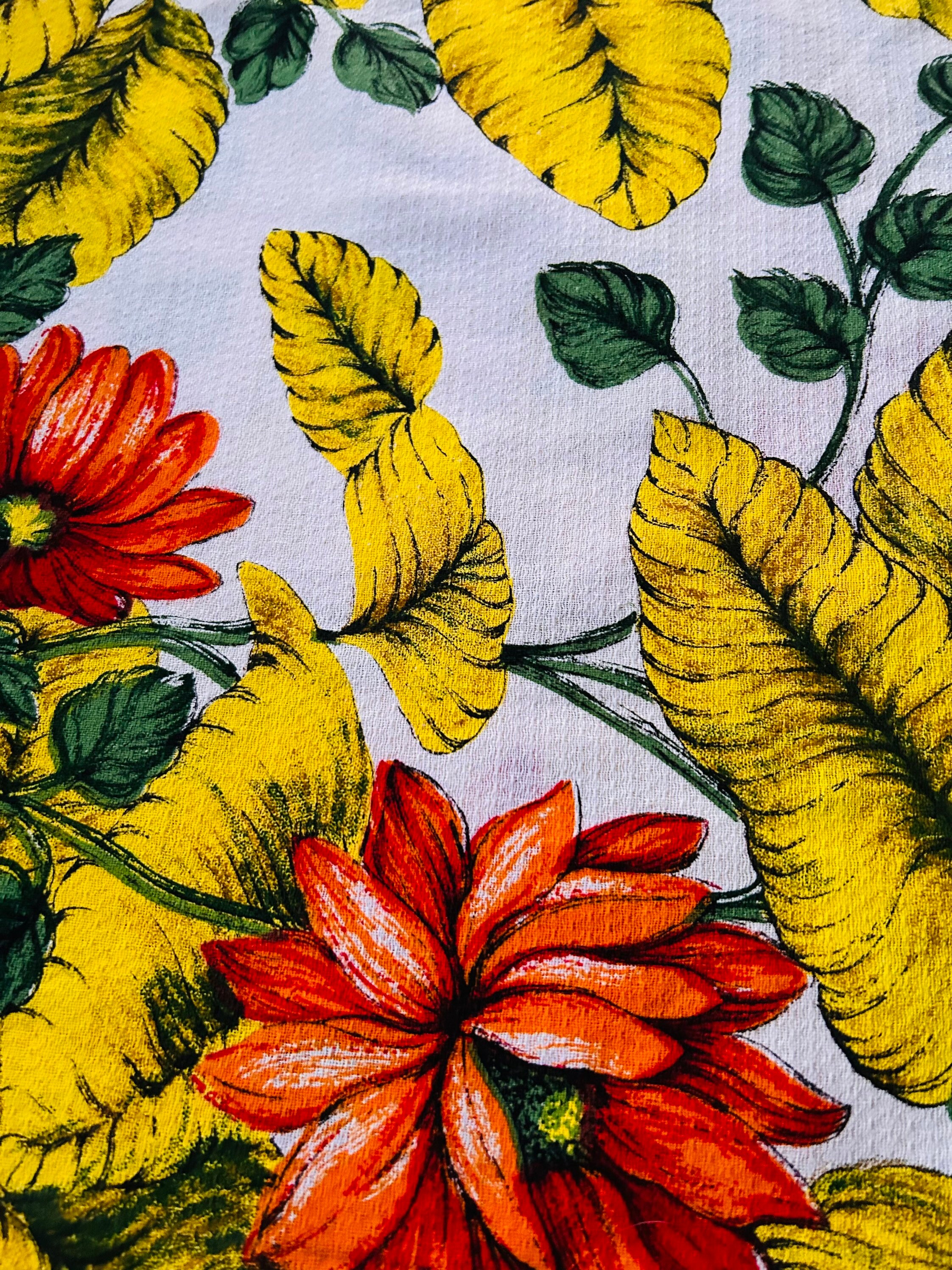 Stunning Piece of 1950s Barkcloth Vintage Fabric - Etsy