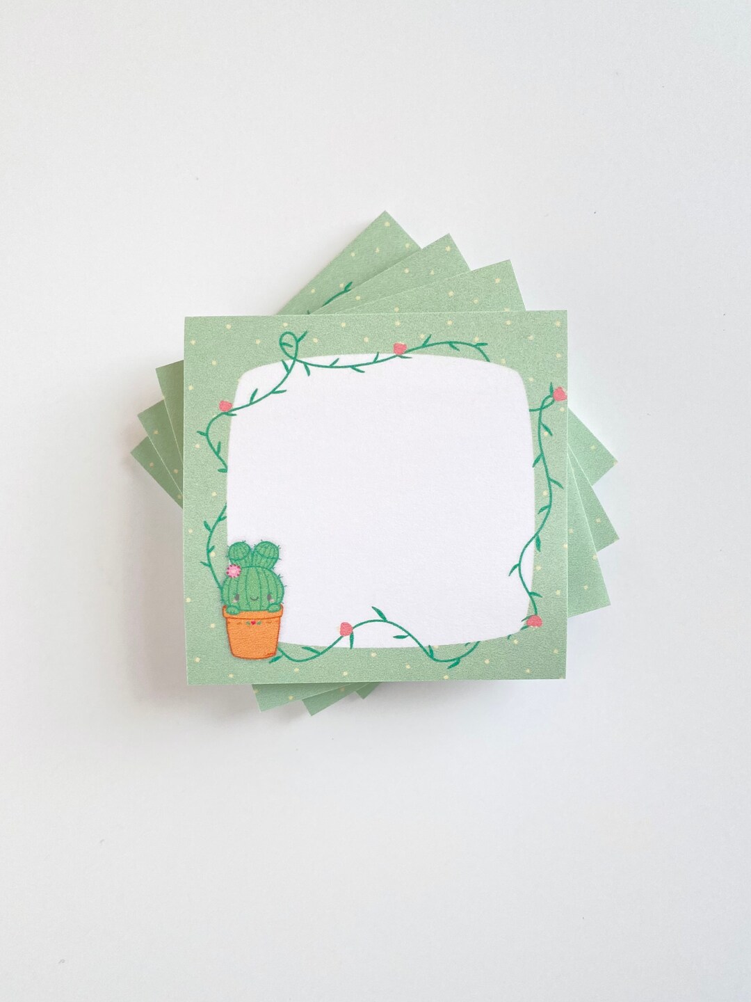 Cactus Bunny Sticky Notes // Post-it® Notes, Cute, Illustration - Etsy