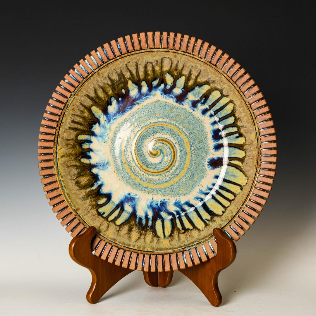 Display Platter, Ceramic Pottery Wall Hanging, Functional Art #9 - Etsy