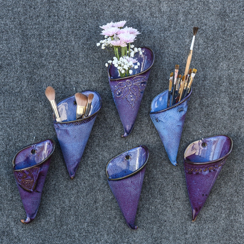 Ceramic Wall Pockets - Etsy