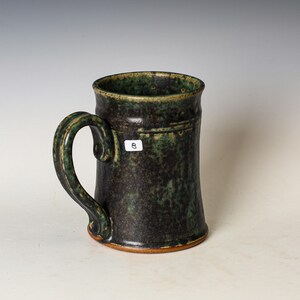 Ceramic Tea or Coffee Mug in Green Glaze, Handmade Stoneware Pottery ...