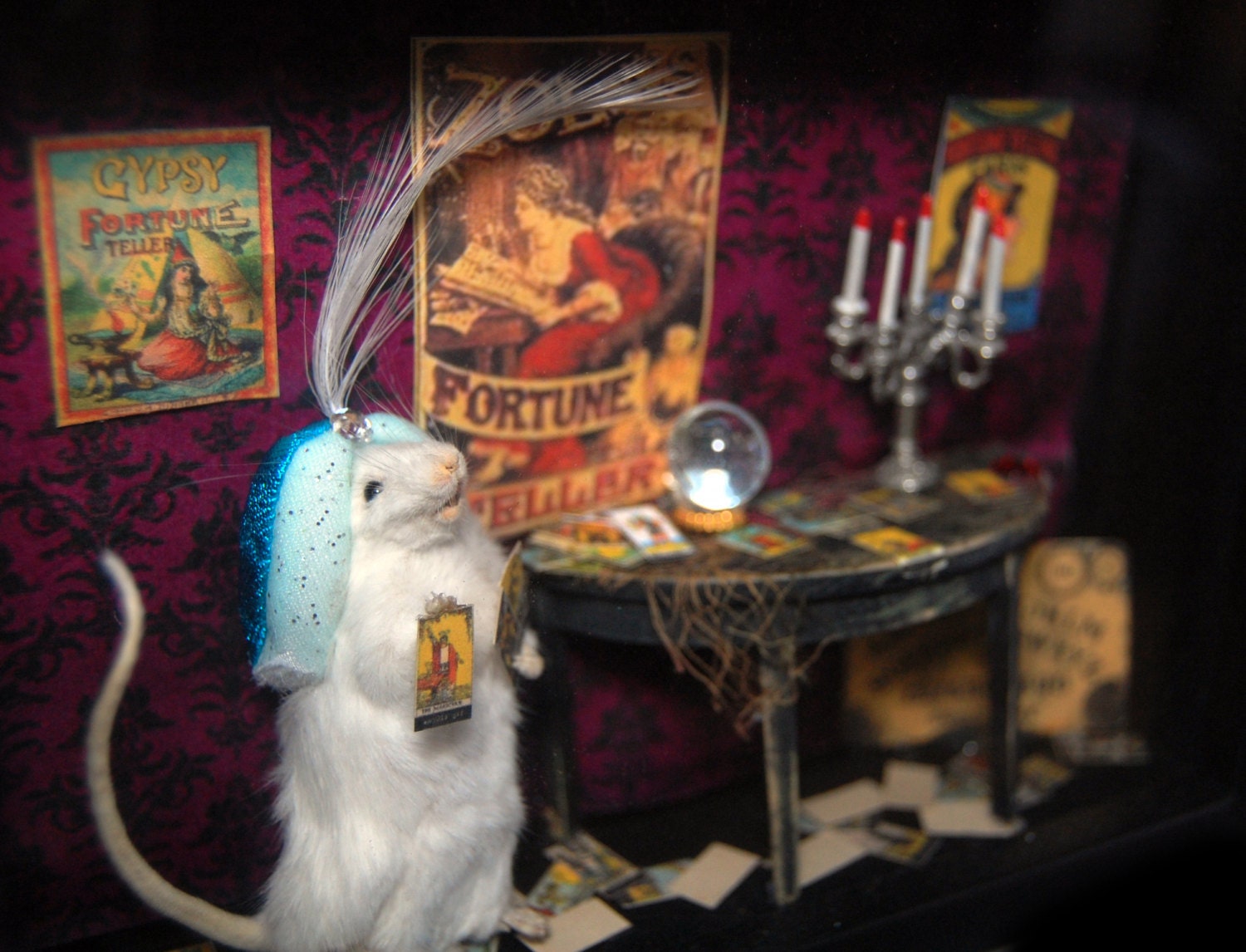 Fortune Teller Taxidermy Mouse Diorama | Etsy UK
