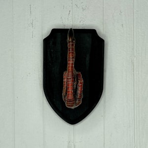 XL Taxidermy Middle Finger THE BIRD Turkey Black Wood Wall Plaque - Etsy