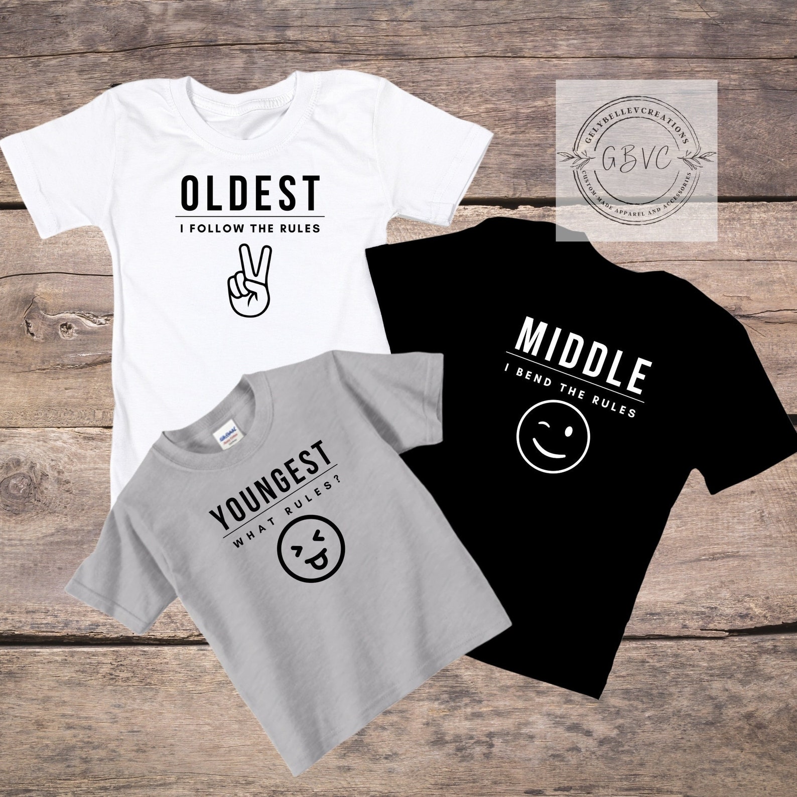 Sibling Shirts Set of 3 Family Picture Outfit Funny Sibling - Etsy