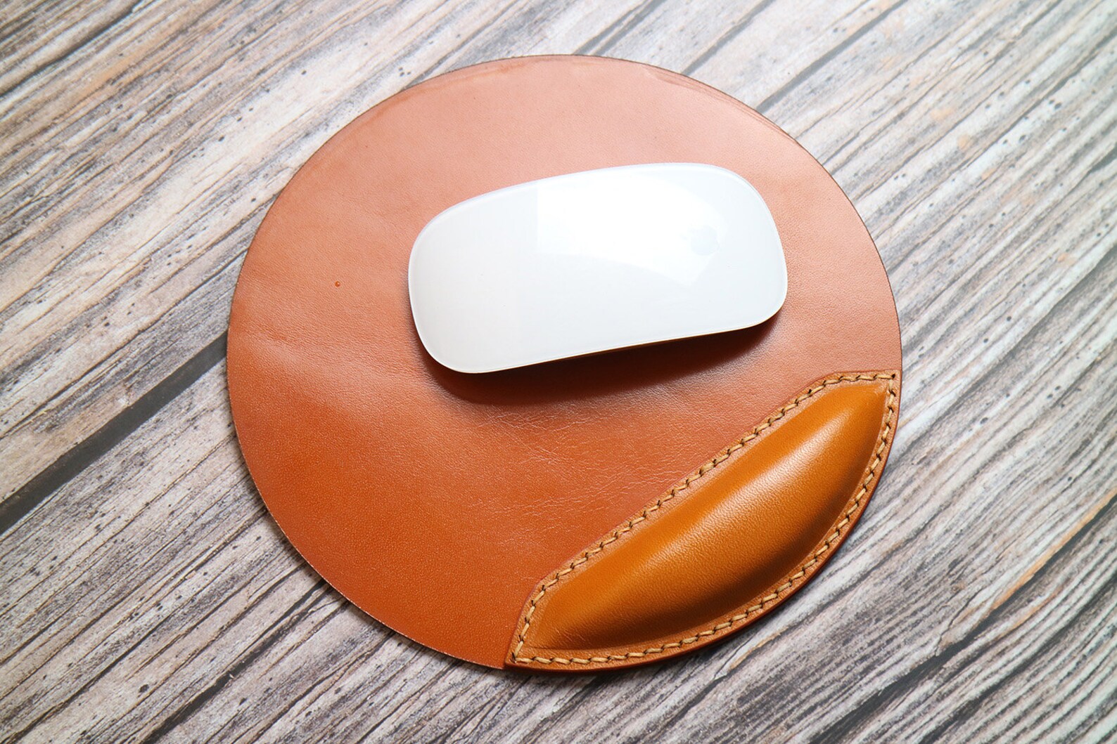 Customized Leather Mouse Pad With Wrist Rest 6 Colors in 2 Different ...