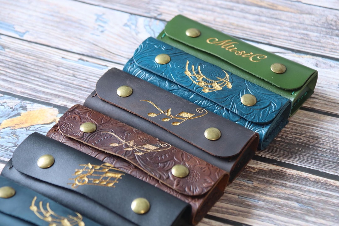 Handmade Leather Case for 10-hole Harmonicas – Custom Blues Harp Pouch ...