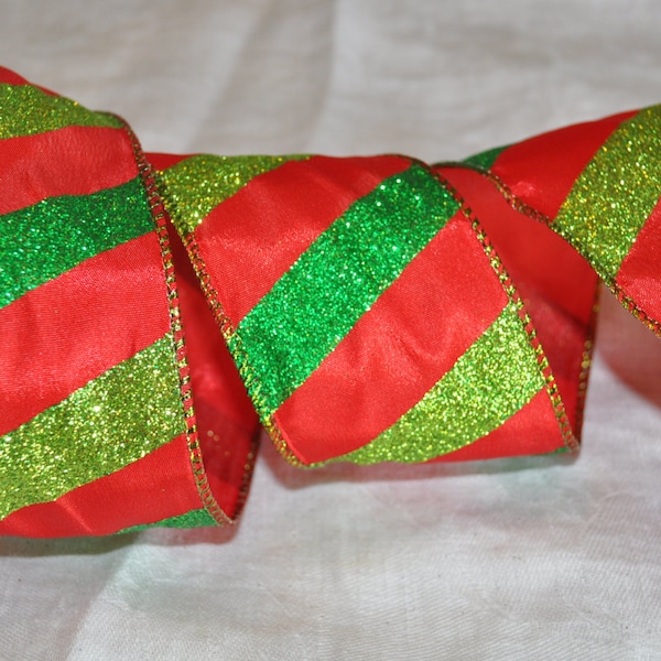 Christmas Wreath Red and Lime Green - Etsy