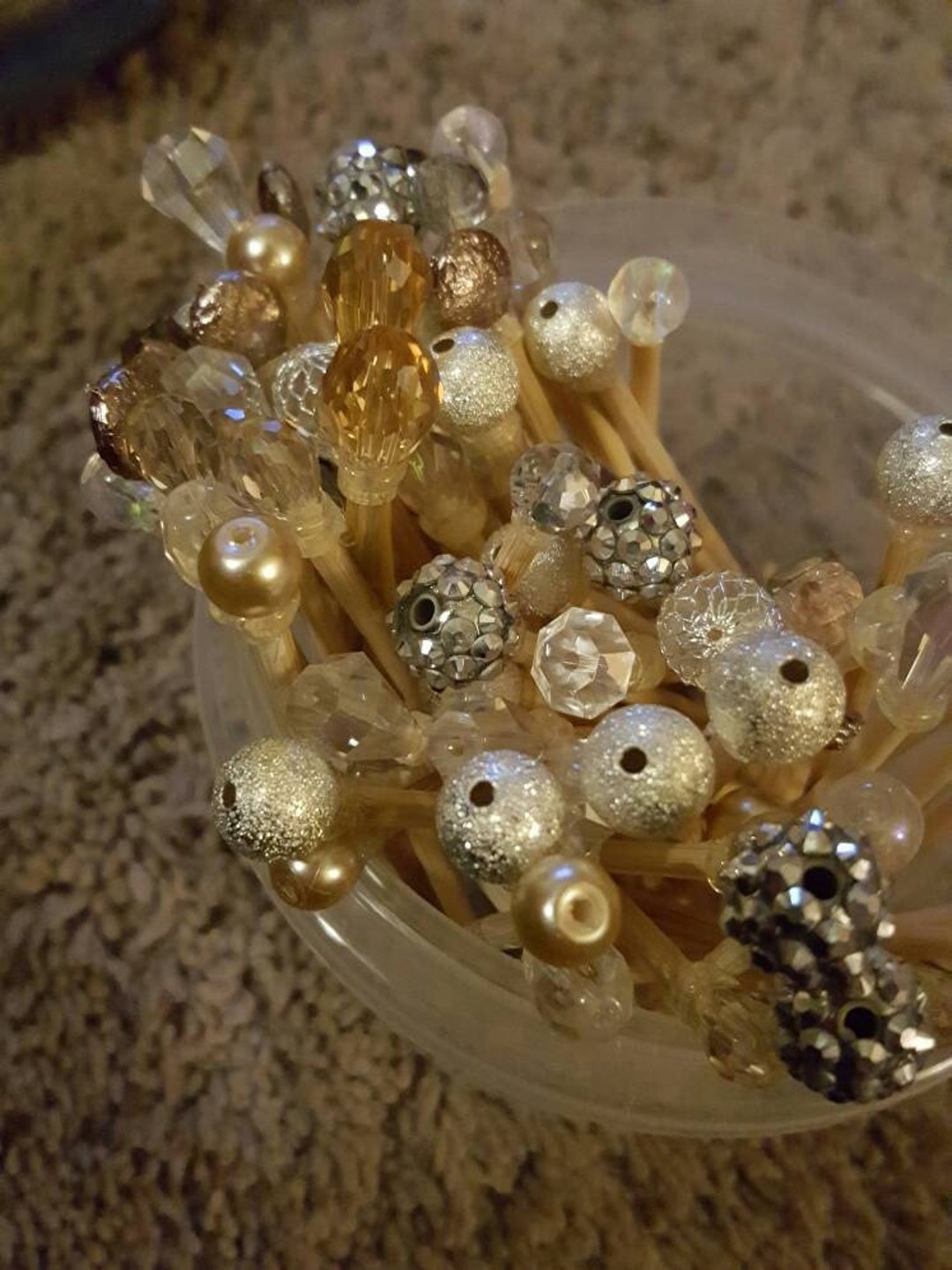 3.75" Silver, Gold, and Bronze Mini Skewers for Dessert Tables and ...