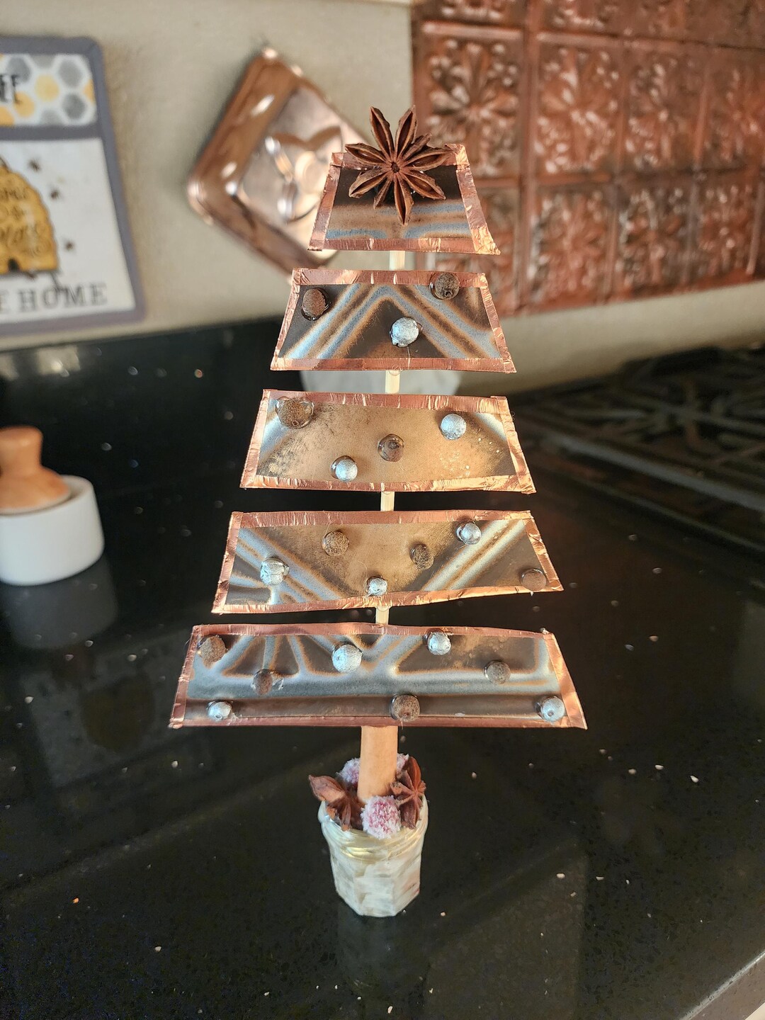 Upcycled Metal Christmas Tree Holiday Decor With Spices - Etsy