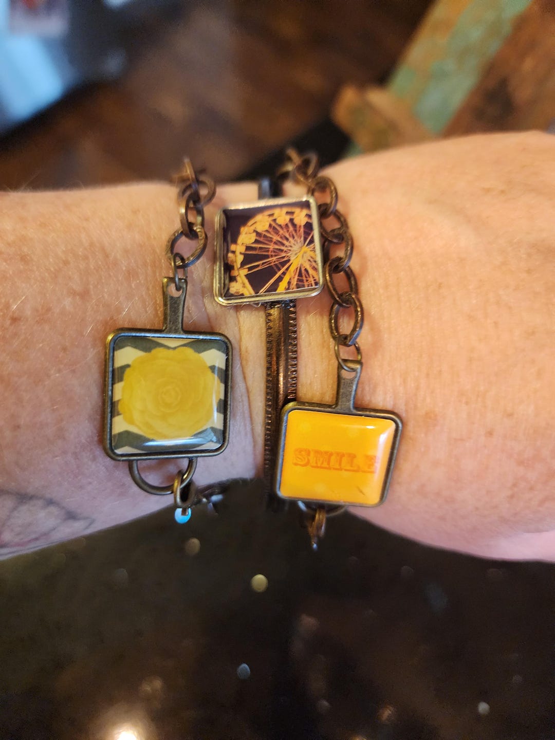 Set of 3 Upcycled Bracelets With Fun Charms - Etsy