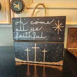 Christmas Wooden Handpainted Sign Religious Holiday - Etsy