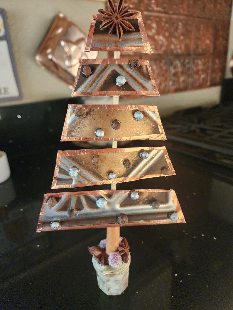 Upcycled Metal Christmas Tree Holiday Decor With Spices - Etsy