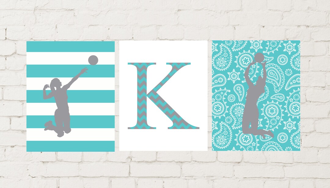 Volleyball Wall Art, Volleyball Room Decor, Girls Motivational Sports ...