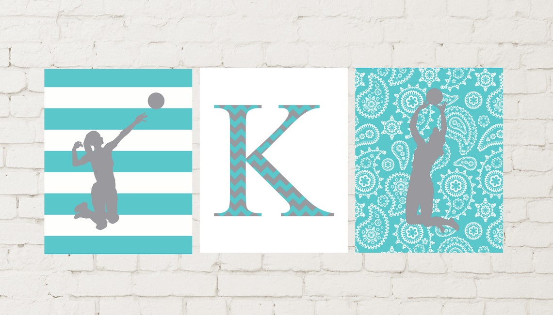 Volleyball Wall Art Volleyball Room Decor Girls Motivational - Etsy