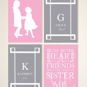 Siblings Art, Girls Art, Sisters Wall Art, Children Wall Art, Kids Art ...