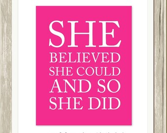 Girls inspirational quote girls wall art girls sports art