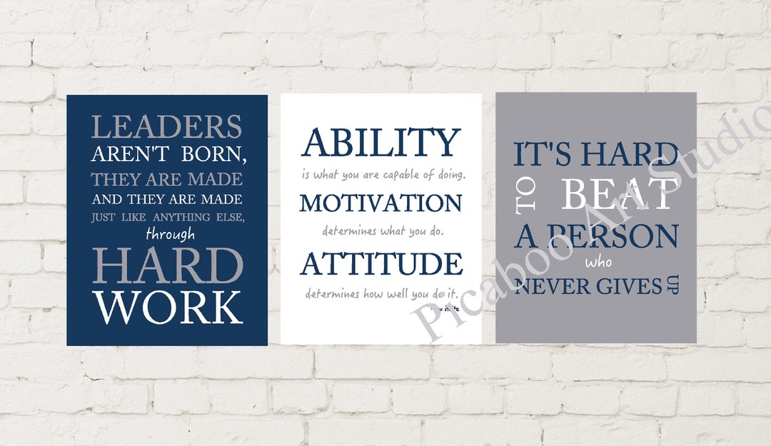 Boys Inspirational Art, Inspirational Quotes for Boys, Boys Room Wall ...