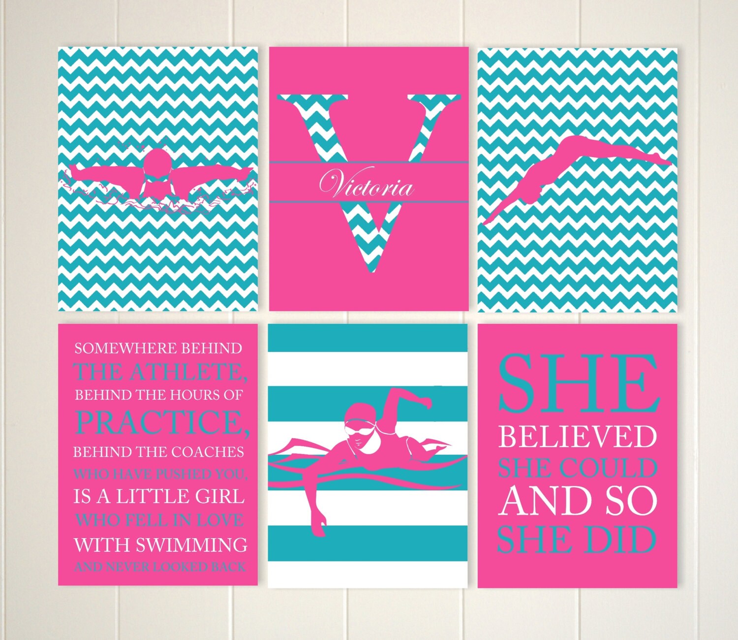 Swim girl art print girl swimmer swimmer gift idea gift for | Etsy