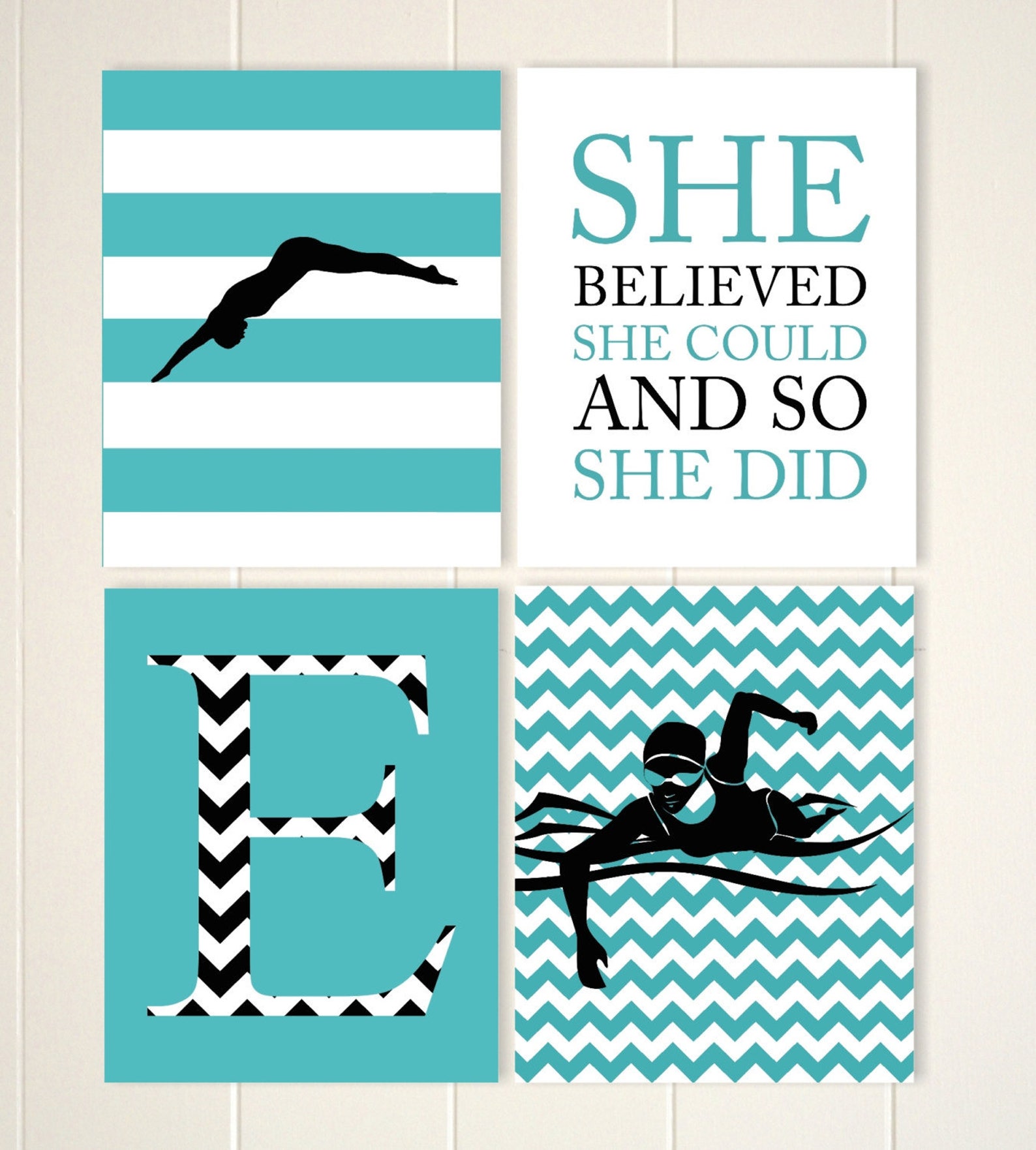 Swimmer Wall Art Backstroke Butterfly Swimmer Girl Swimmer - Etsy