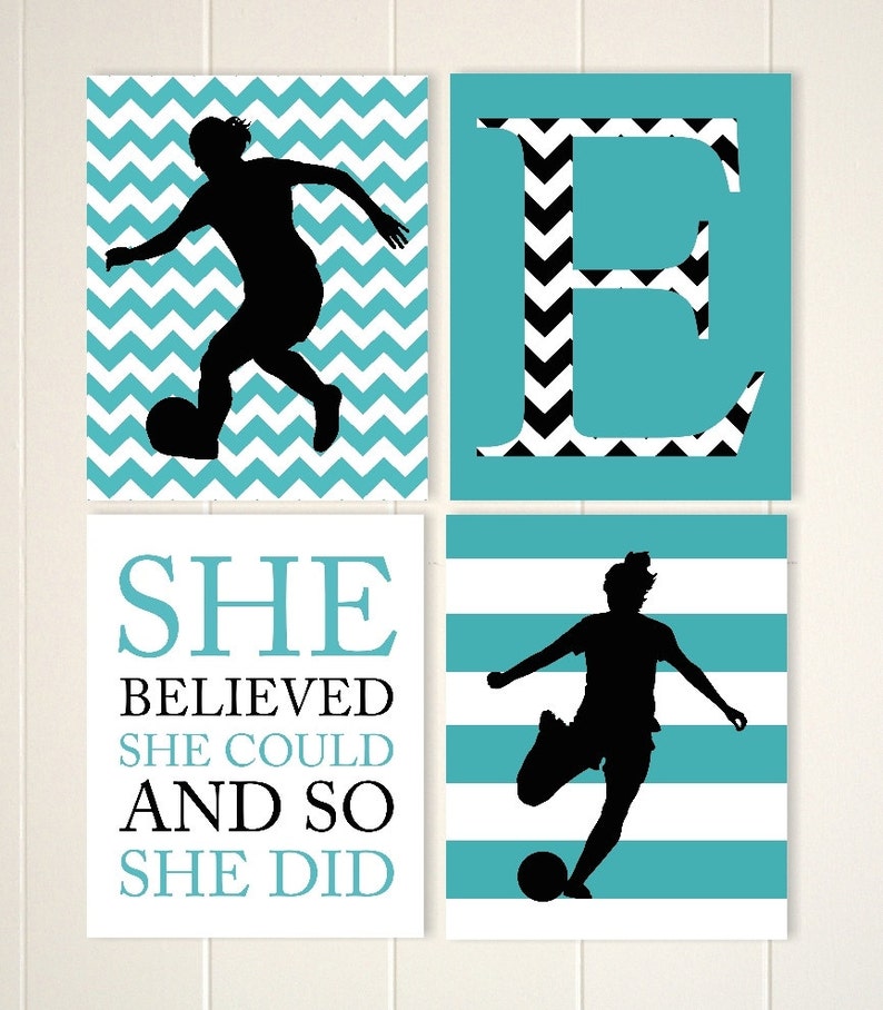 Girls Wall Art Kids Room Decor Girls Soccer Art Soccer Girl - Etsy