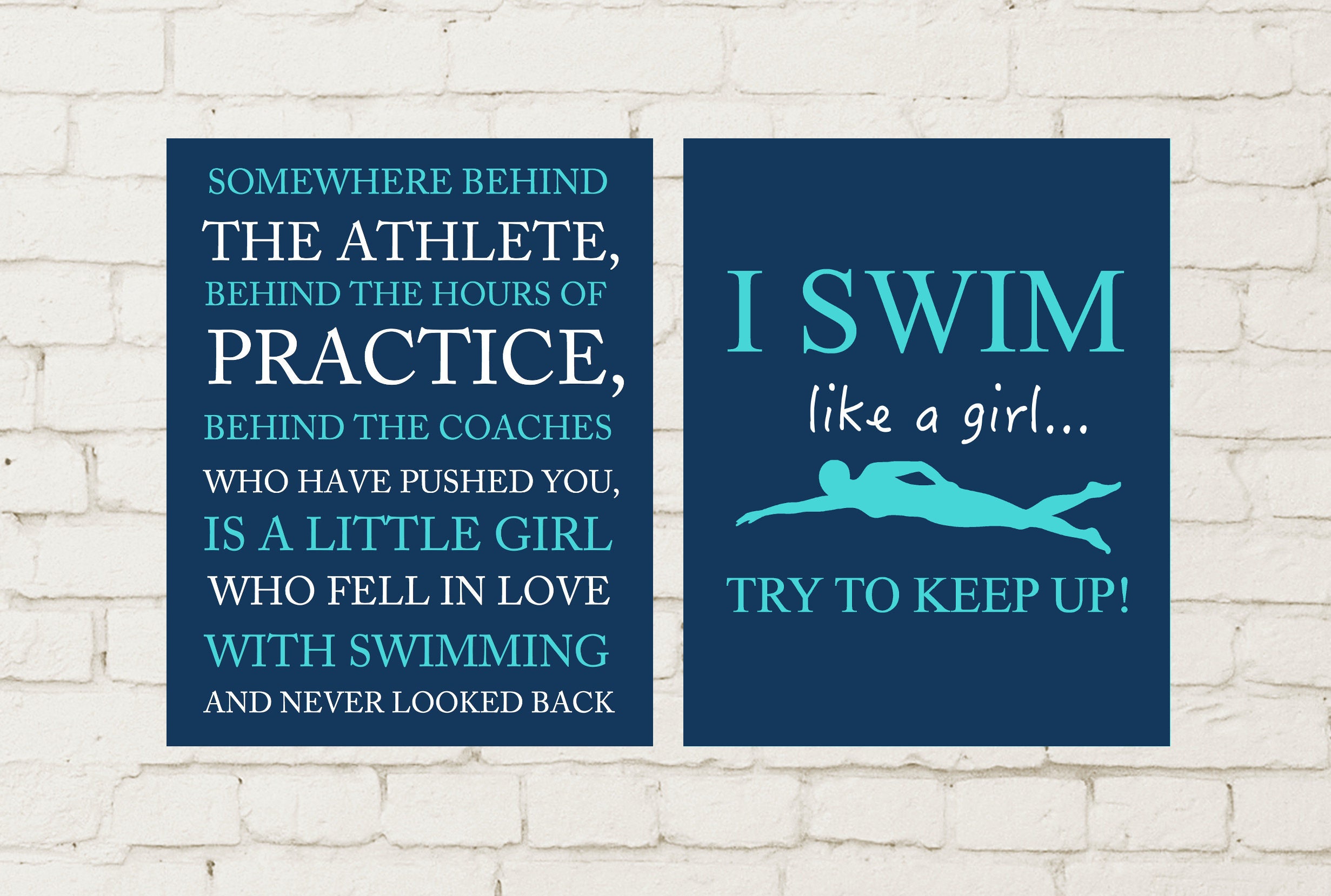 Inspirational Swimmer Art Swimmer Quotes Girls Sports Art - Etsy Singapore