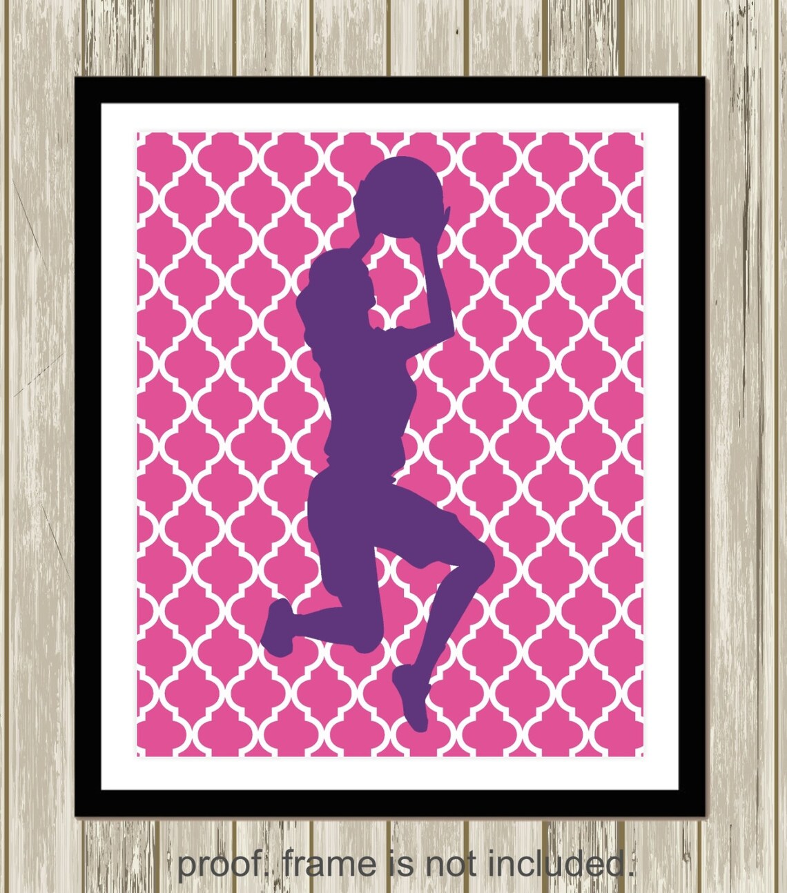 Basketball girl wall art basketball room decor basketball | Etsy