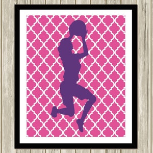 Basketball Girl Wall Art Basketball Room Decor Basketball - Etsy