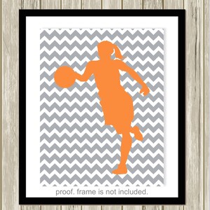 Girls Sports Art Basketball Girl Girls Wall Art Softball - Etsy