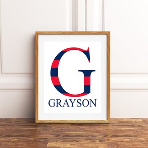 Boy Monogram, Custom Name Art, Boys Bedroom Decor, Boys Room Wall Art ...