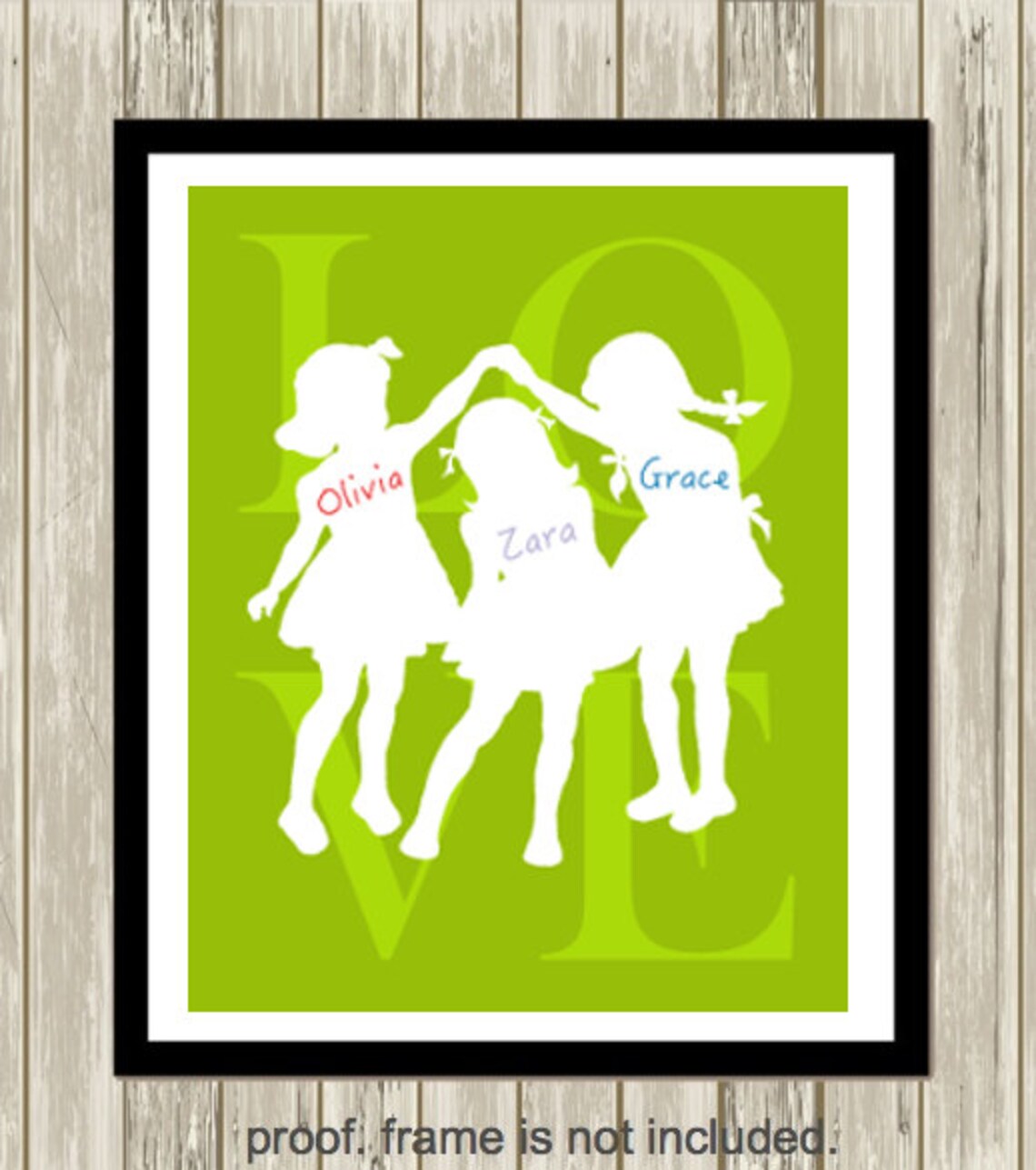 Three Sisters Wall Art Sisters Playroom Decor Girls Shared - Etsy