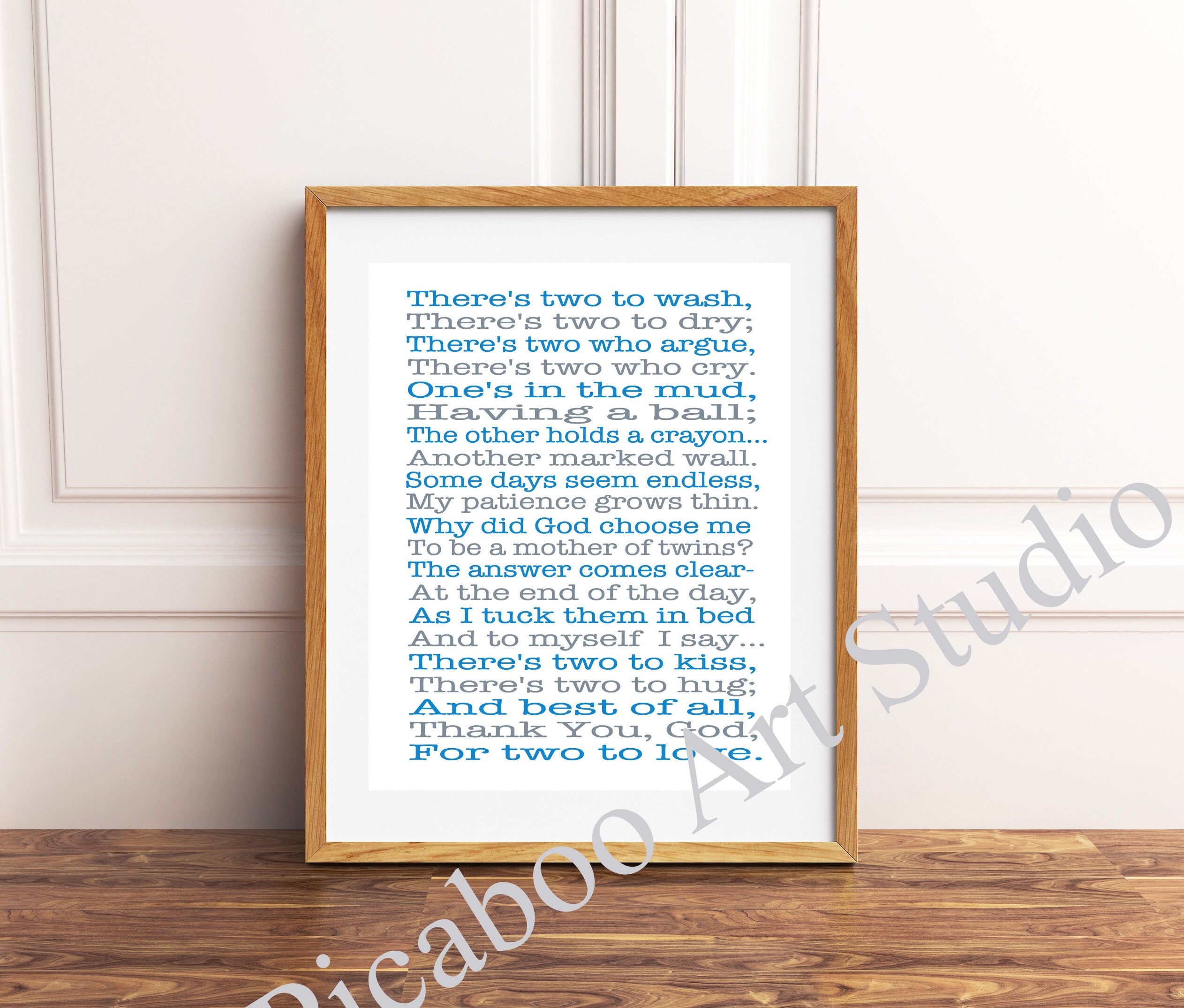 Twins wall art twins gift idea yellow grey nursery nursery | Etsy