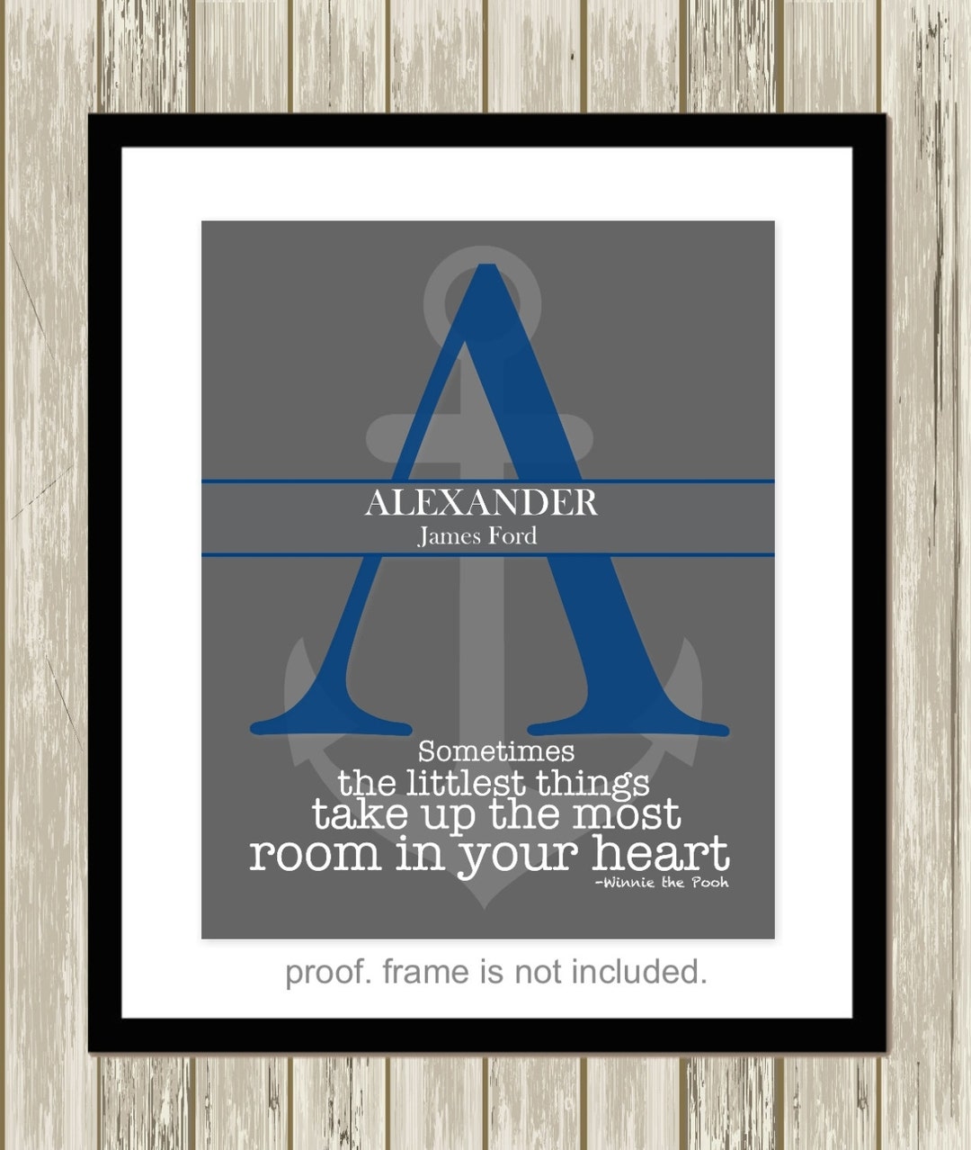 Nursery Monogram Art, Baby Boy Nursery, Nursery Letters, Blue Grey ...