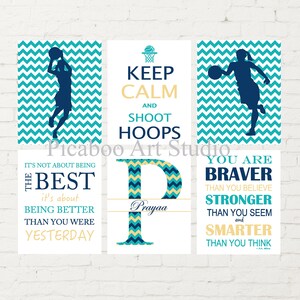 Keep Calm and Shot Hoops Basketball Girl Inspirational Quote - Etsy