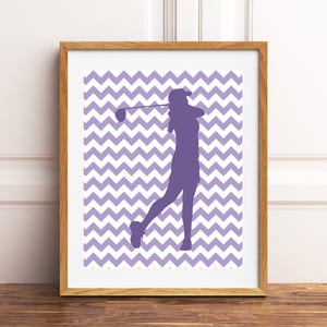 Girl's Wall Art, Golf Art, Golf Gift, Female Golfer, Sports Art, Girl's ...