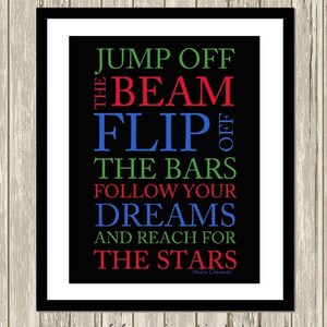 Gymnastics Wall Art, Gymnastics Quotes, Pre Teen Girl Wall Art ...