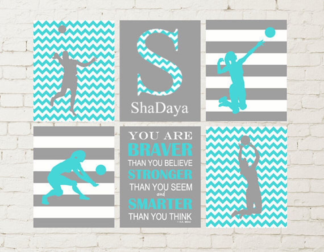 Volleyball Girl Wall Art Volleyball Room Decor Pre Teen Girl - Etsy