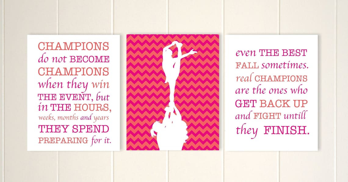Cheerleader wall art dance room decor girls wall art pre | Etsy