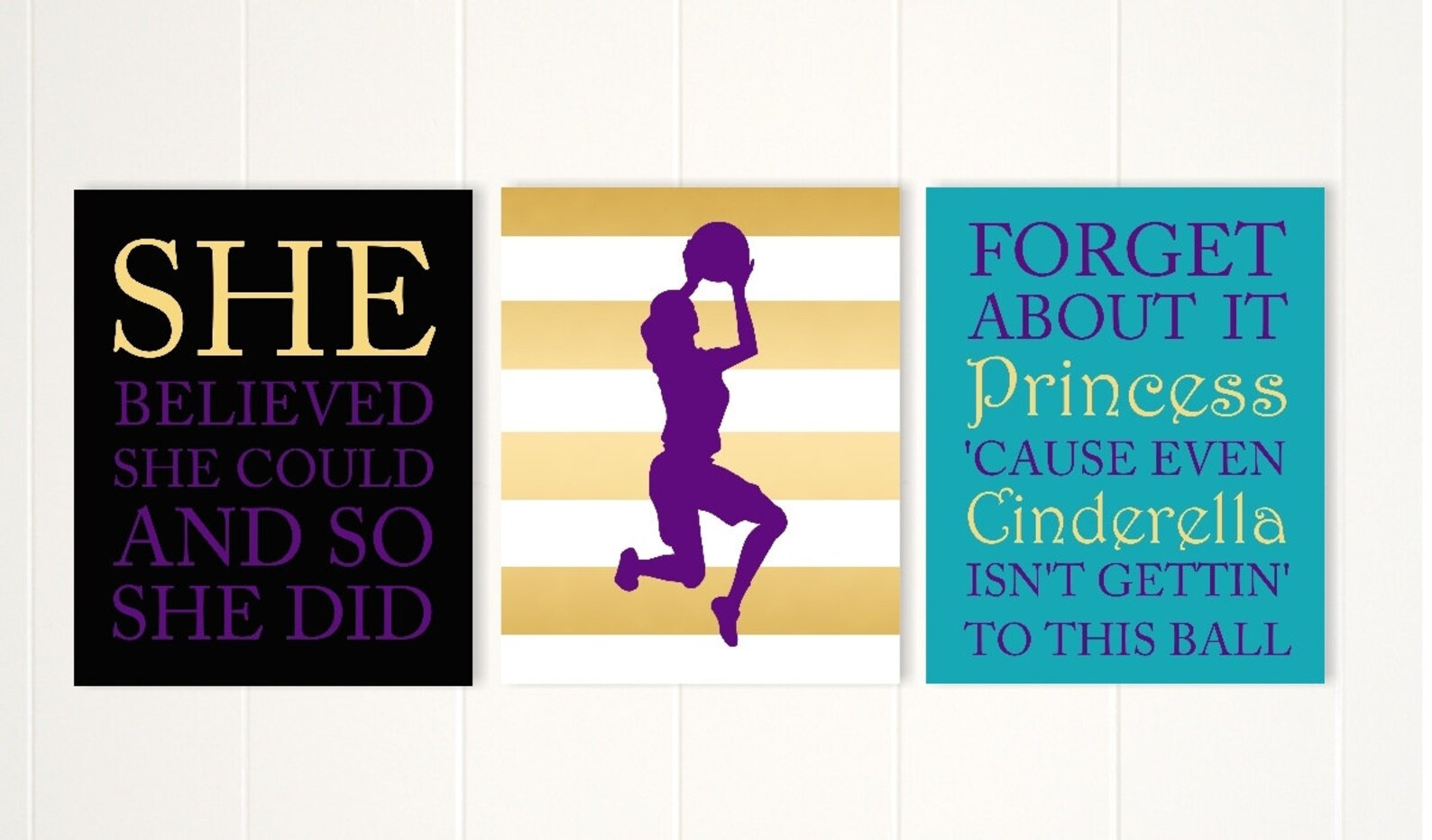 Girls Basketball Wall Art Kids Room Wall Art Girls Art - Etsy