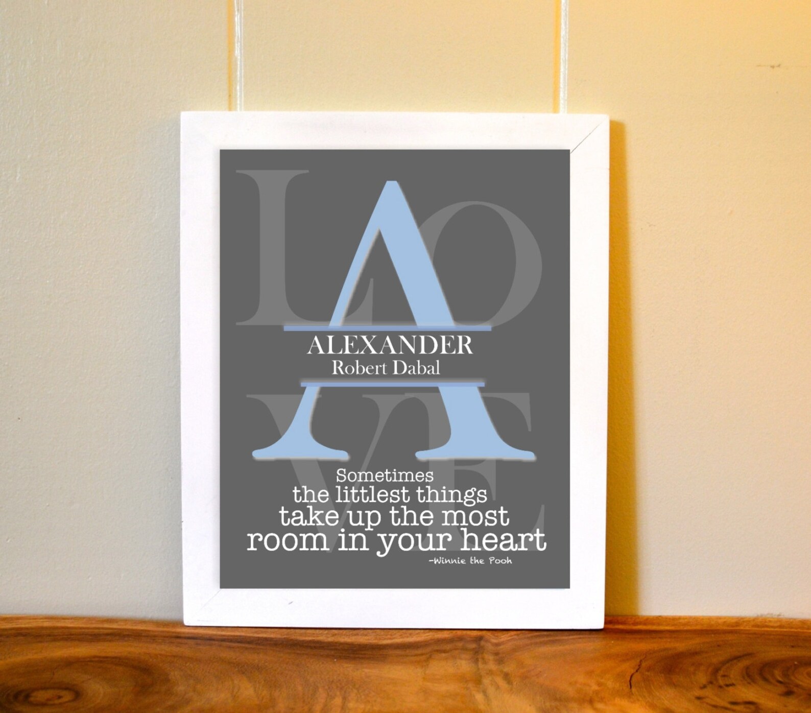 Nursery Monogram Art Baby Boy Nursery Nursery Letters Blue - Etsy