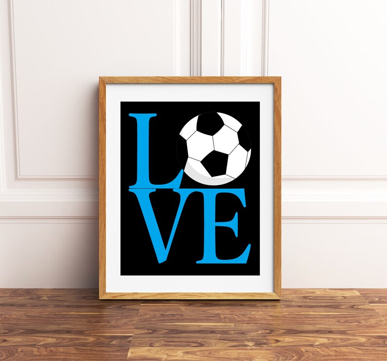 Soccer Theme Room Decor Soccer Wall Art Female Soccer | Etsy