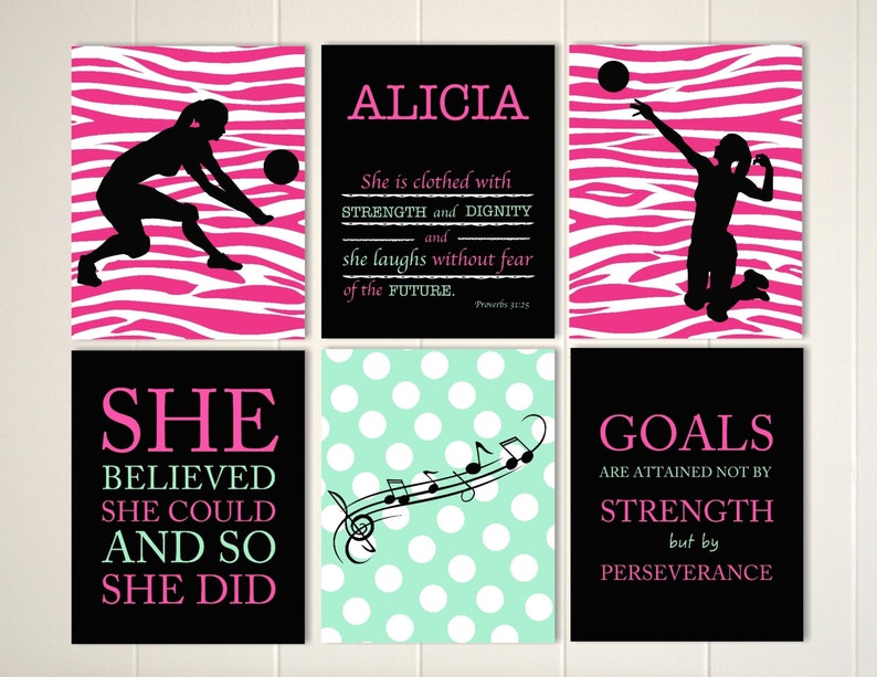 Volleyball Room Decor Volleyball Wall Art Girls Wall Art - Etsy