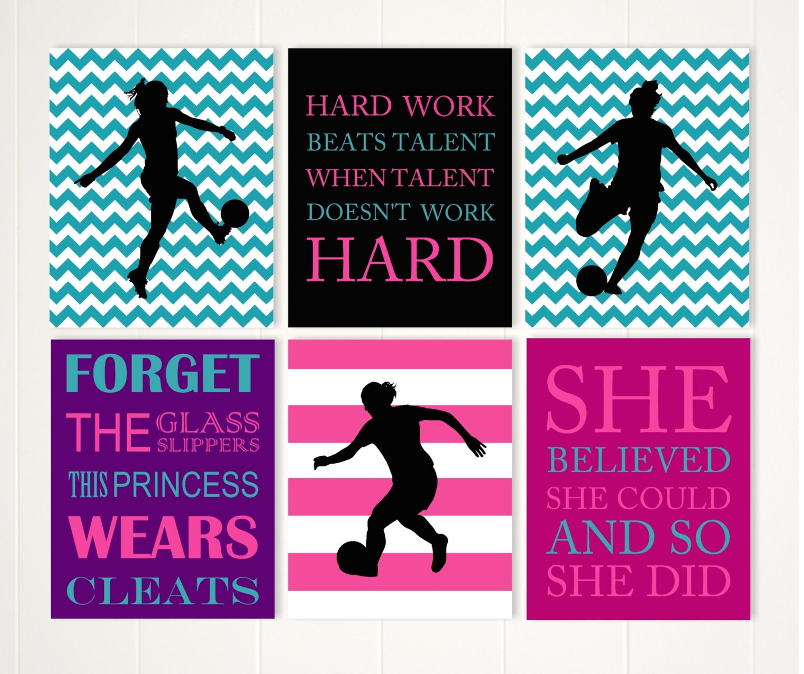 Girls Wall Art Soccer Girl Soccer Room Decor Gift for Teen | Etsy