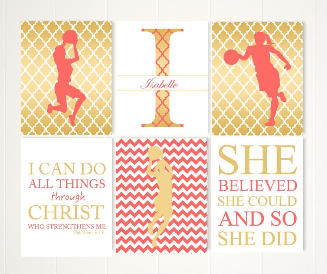 Basketball Room Decor Basketball Player Girls Wall Art - Etsy