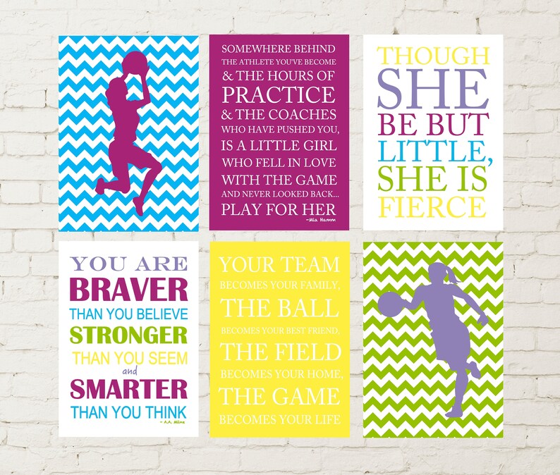 Female basketball player basketball gift pre teen girl wall | Etsy
