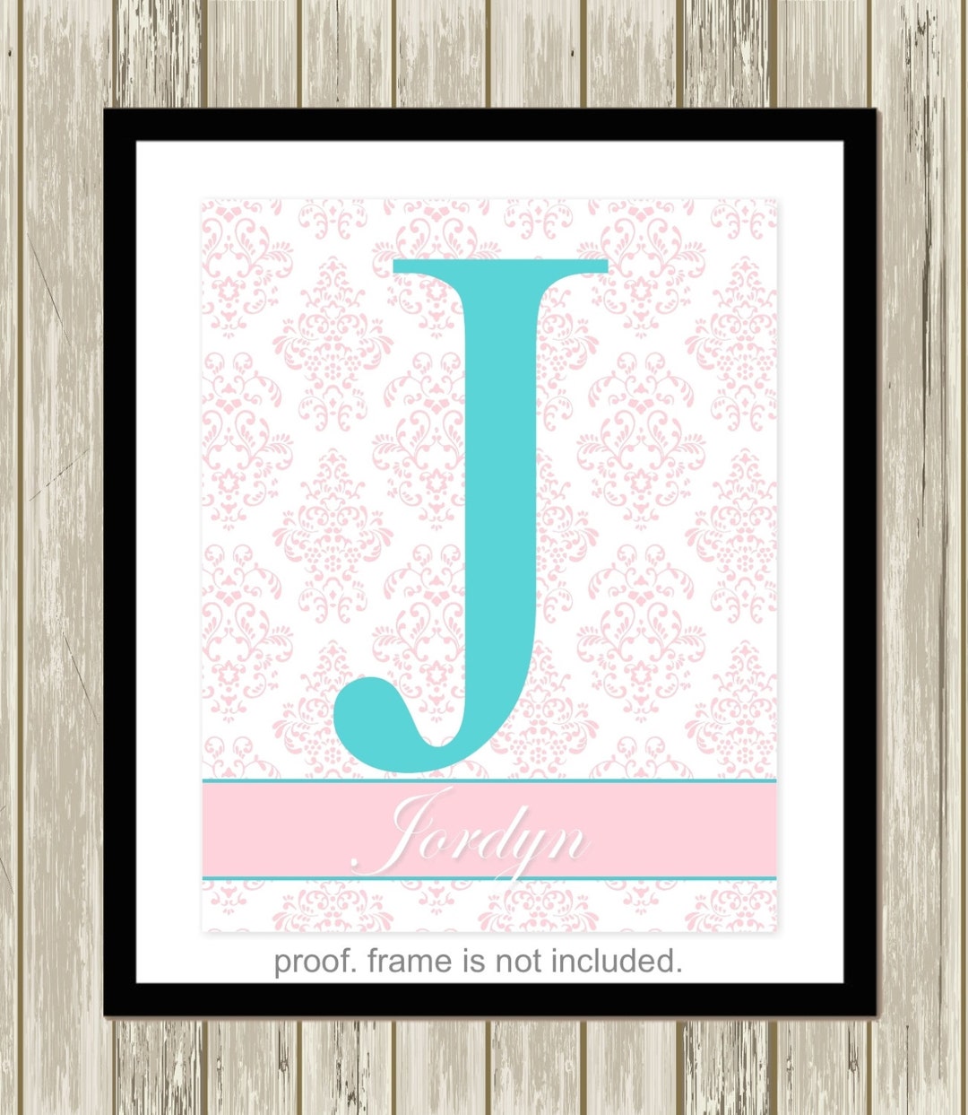 Girls Wall Art Monogram Art Girls Custom Gift Baby Girl - Etsy