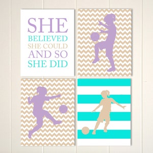 Soccer Girl Wall Art Soccer Room Decor Girls Wall Art Girls - Etsy
