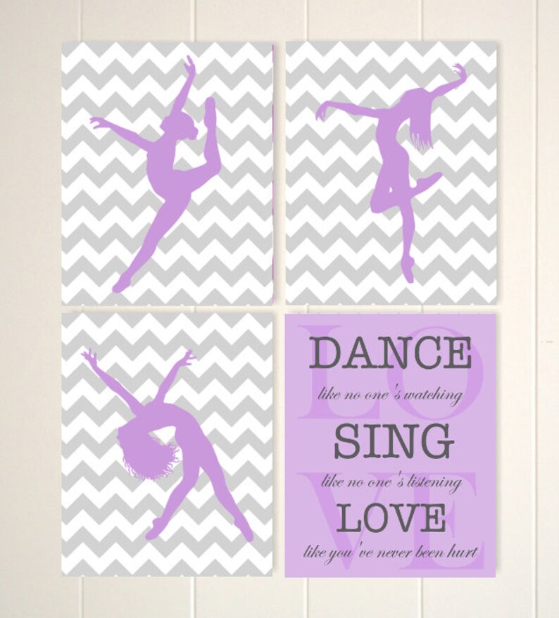Girls Dance Decor Dance Wall Art Modern Dance Art Girls - Etsy
