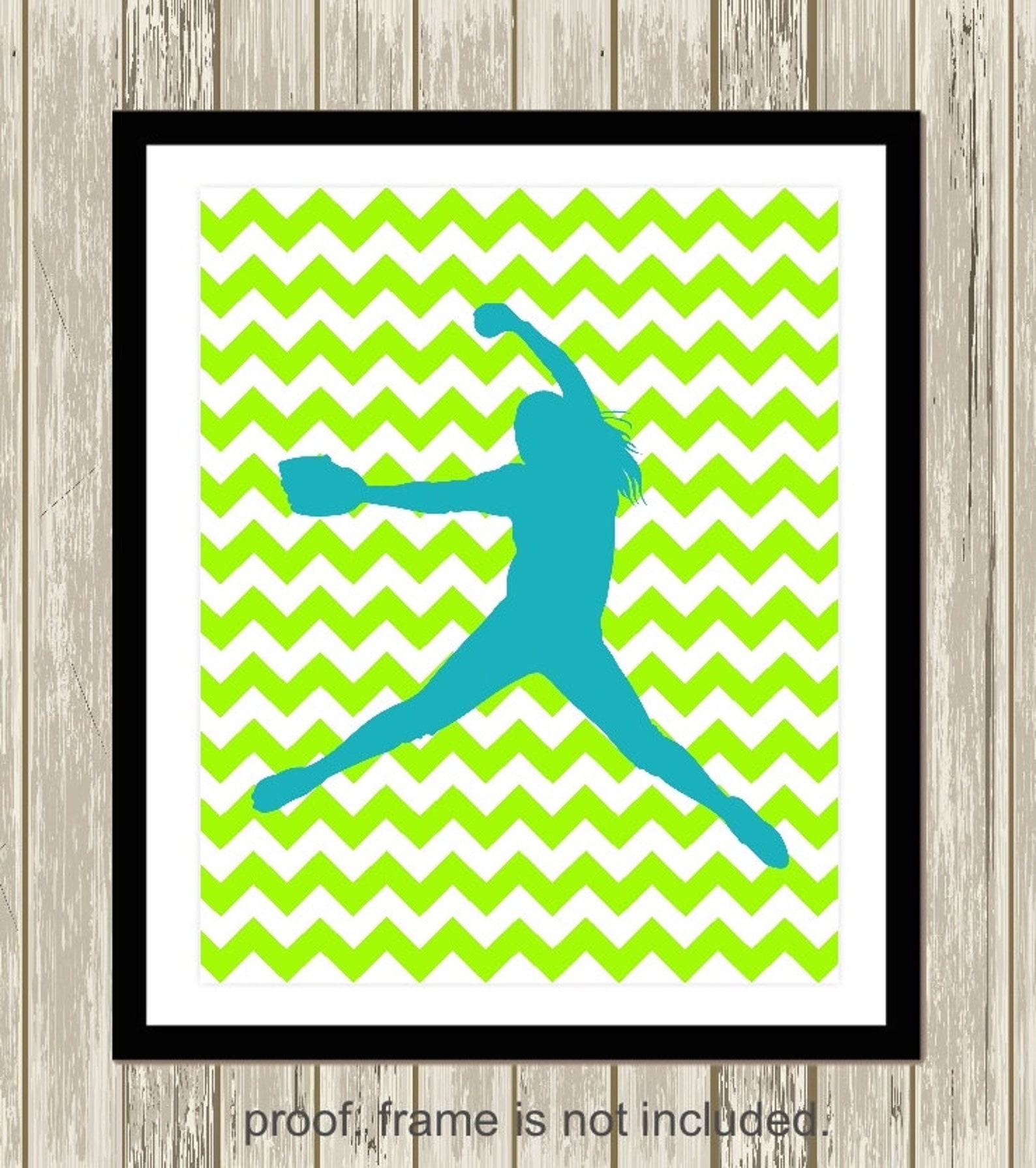 Tween Girl Wall Art Teen Girl Gift Idea Softball Pitcher | Etsy