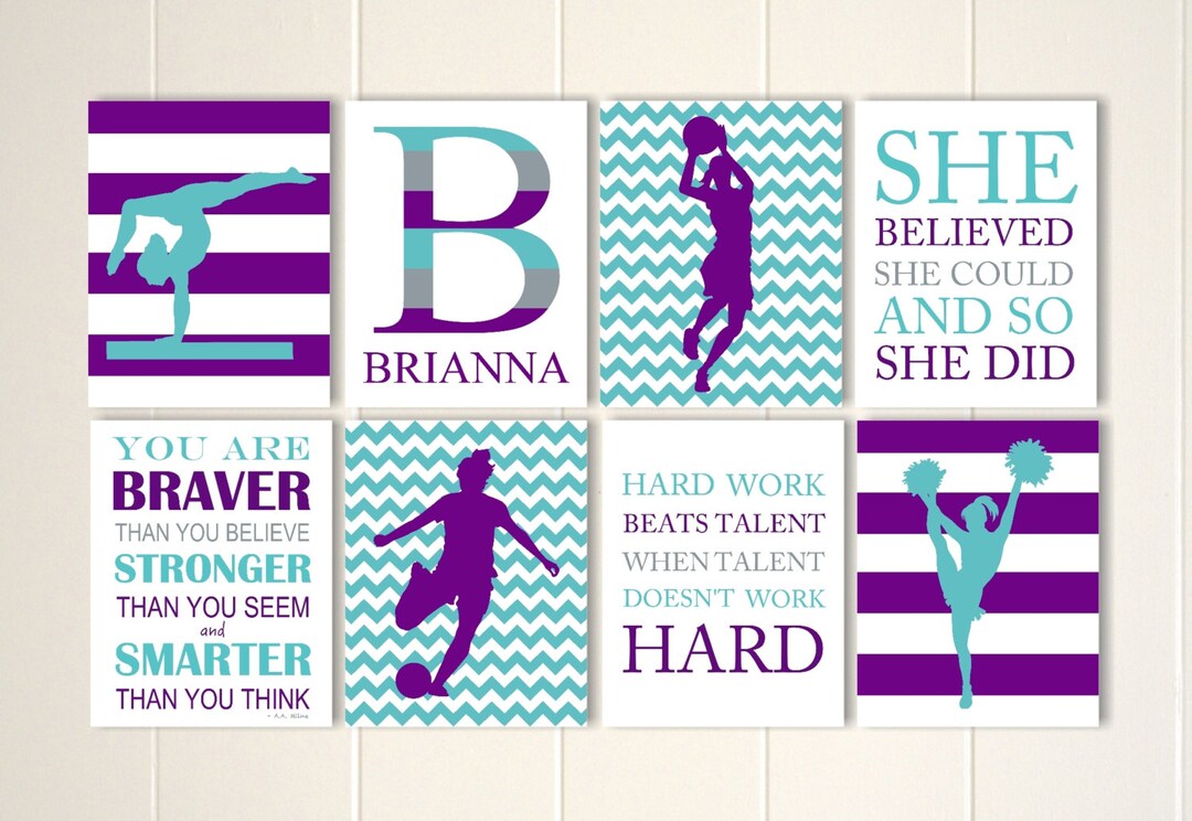 Teen Girl Sports Art, Soccer, Gymnastics, Basketball, Cheerleader ...